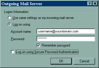Configuring Outlook 2000 to receive email.