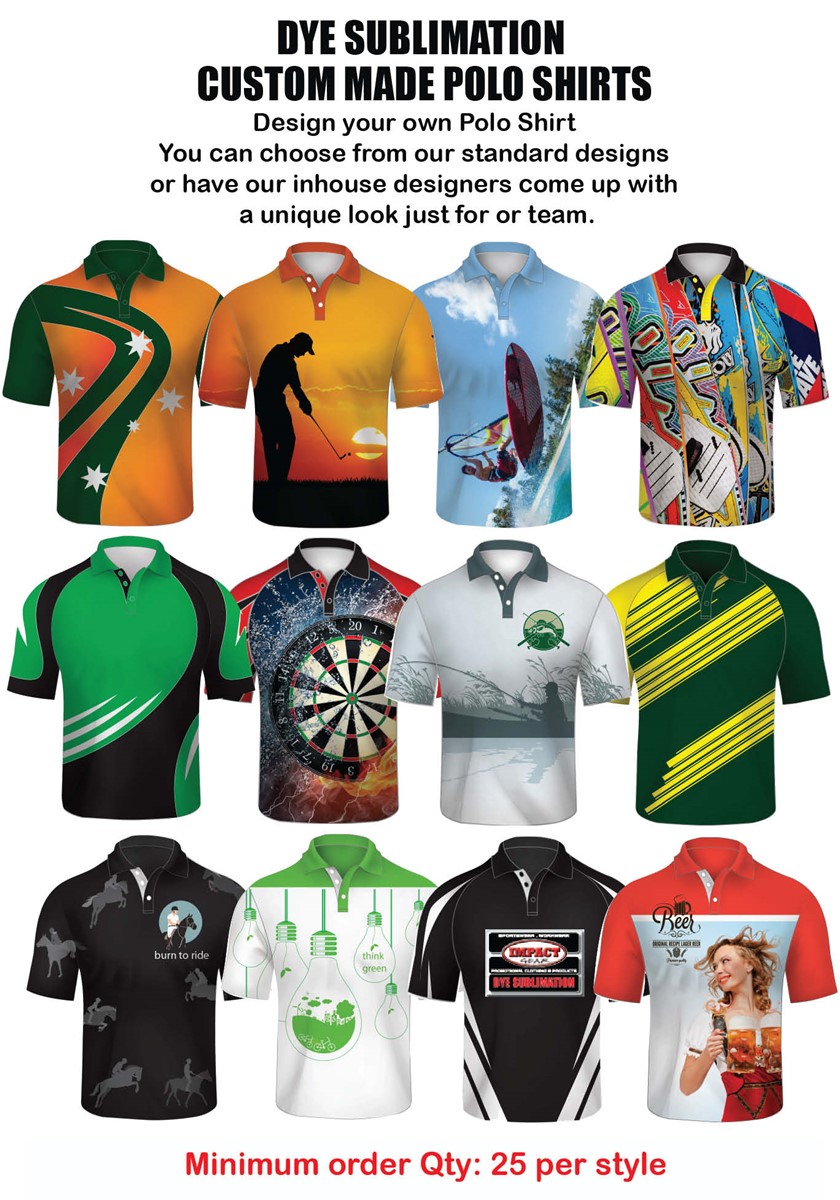 Design Your Own Sublimated Polo Shirts
